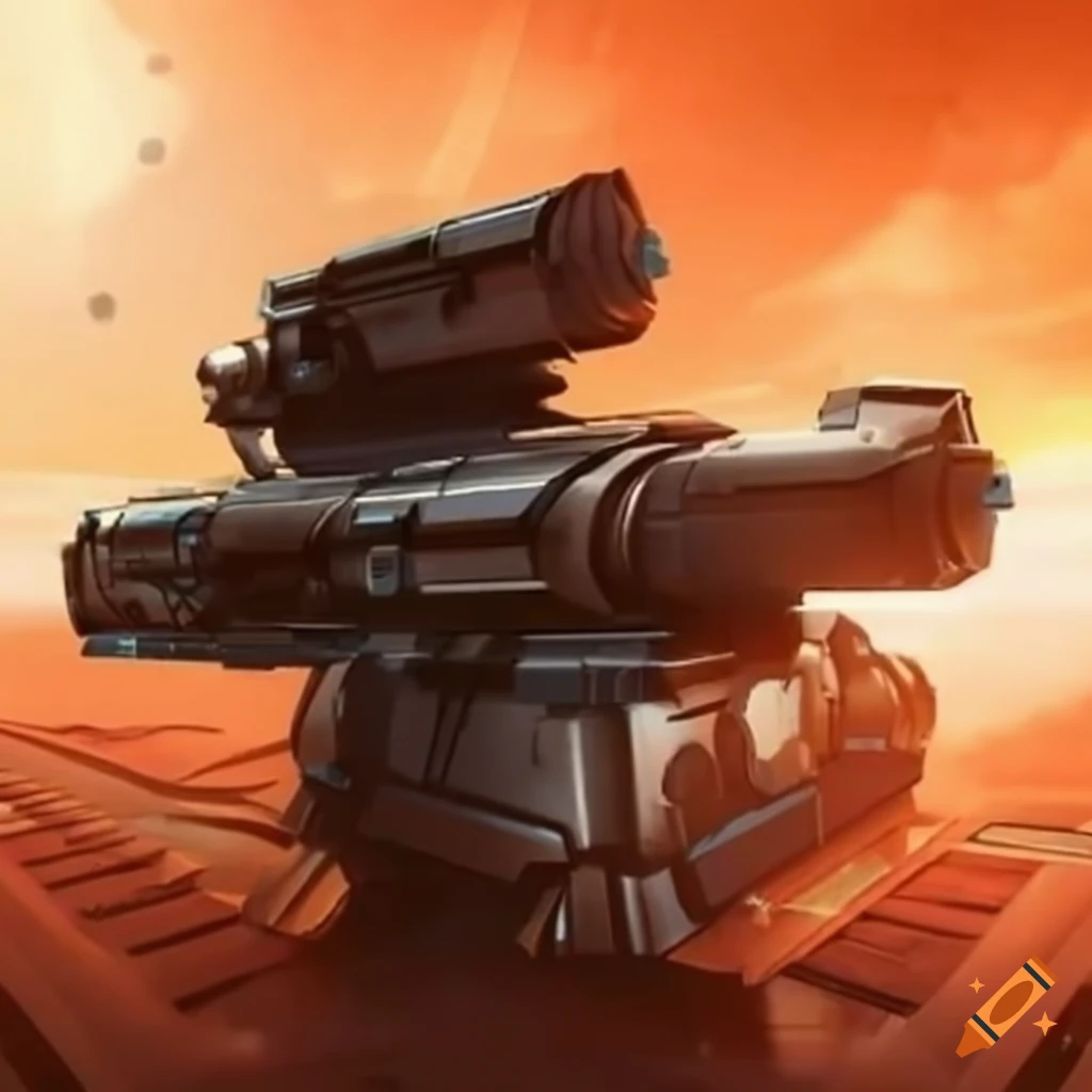 Impressive futuristic cannon with advanced tech on Craiyon