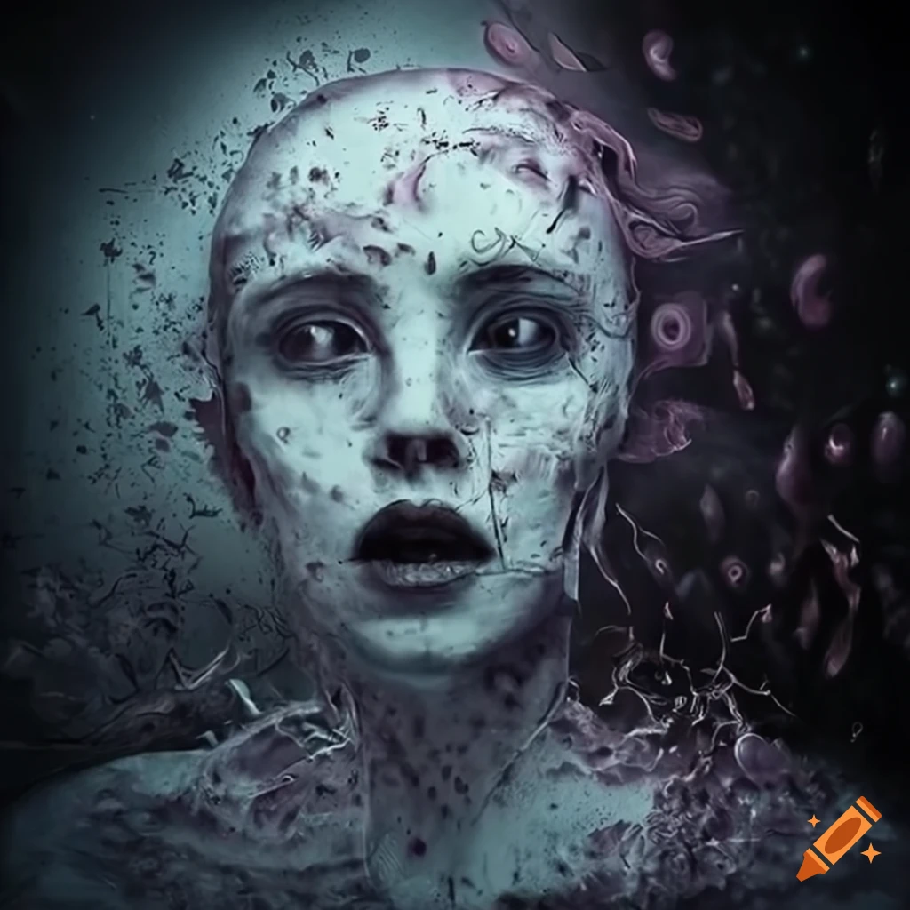 Haunting and distorted artwork