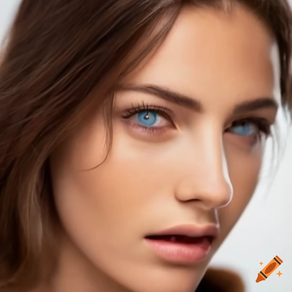 Portrait of a beautiful greek woman with captivating eyes