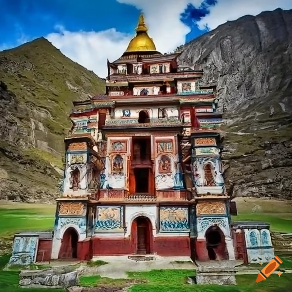Front view of rumtek monastery on Craiyon