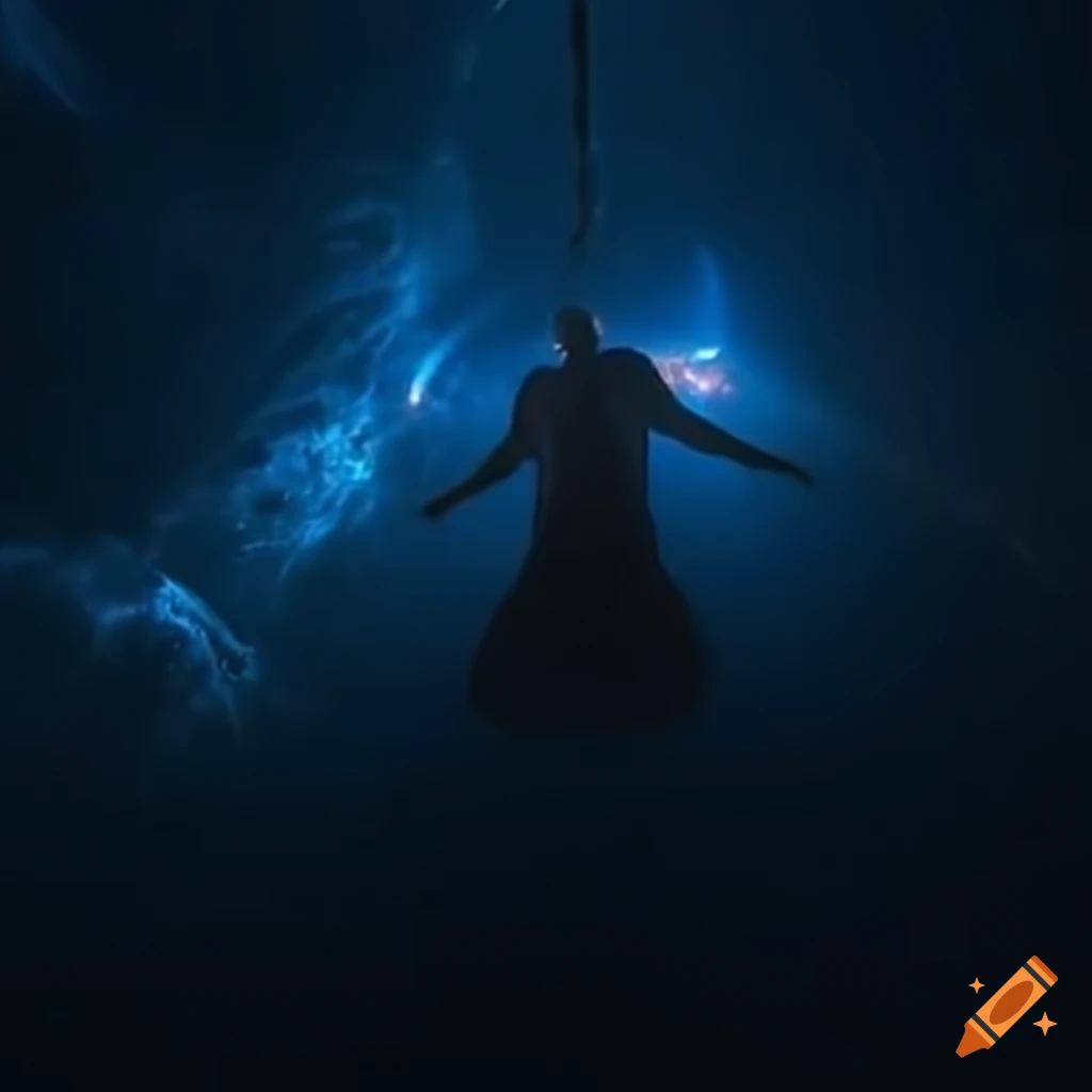 Futuristic depiction of a genetically evolved human in a space station ...