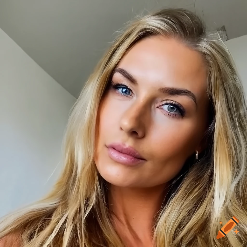 Close Up Portrait Of A Beautiful Woman With Blonde Hair On Craiyon