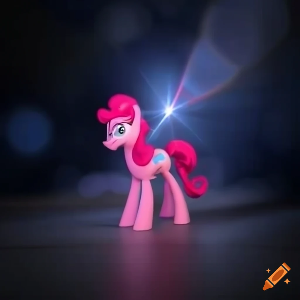 3d hyperrealistic pixar pinkie pie pony on Craiyon