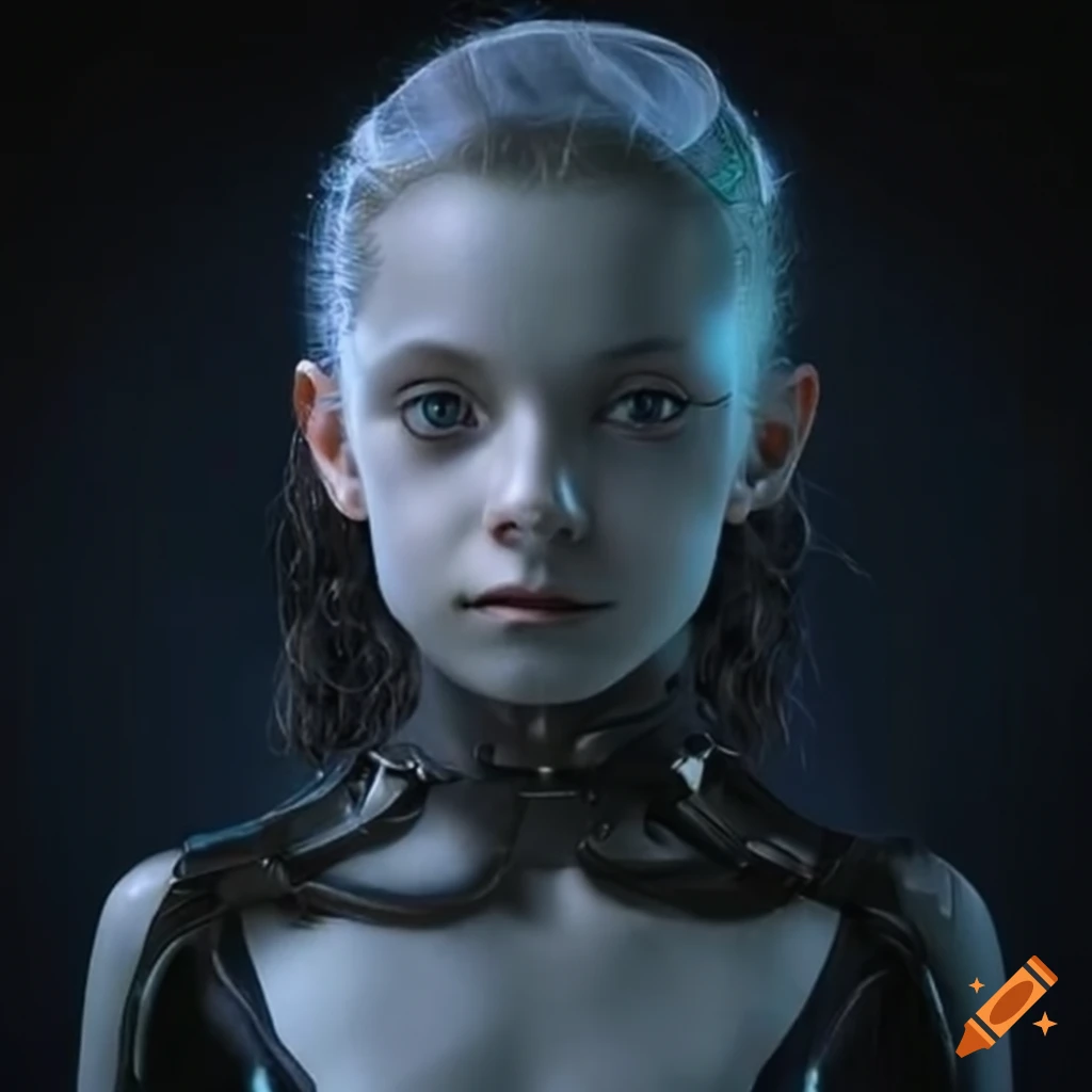 Image of a child cyborg on Craiyon