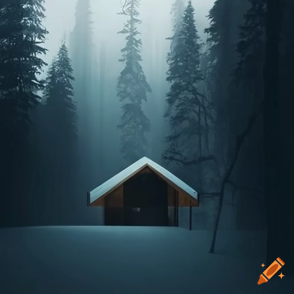 Minimalist cabin architecture design on Craiyon