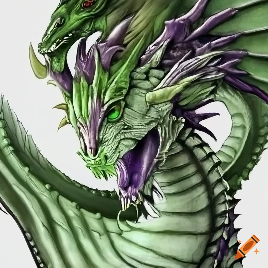 Image of a two-headed dragon on Craiyon