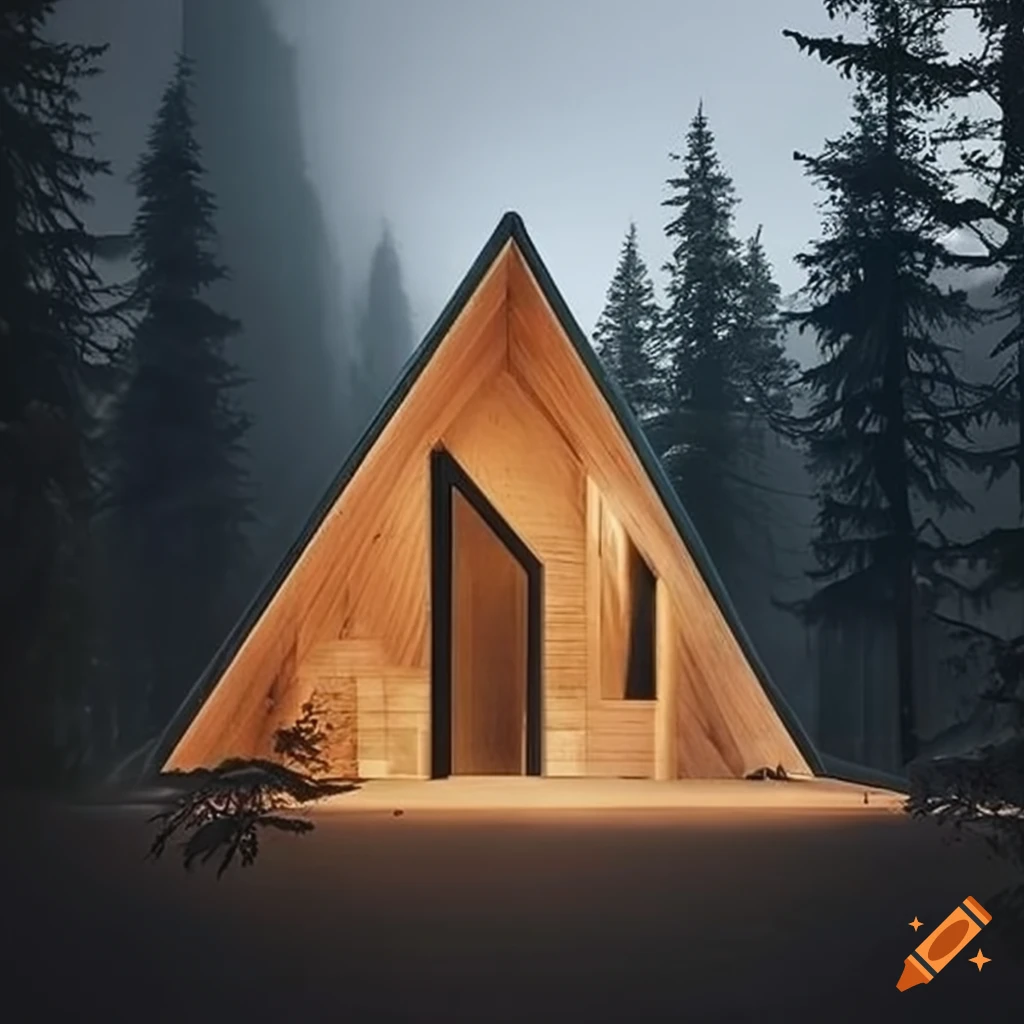 Modern minimalistic cabin architecture on Craiyon