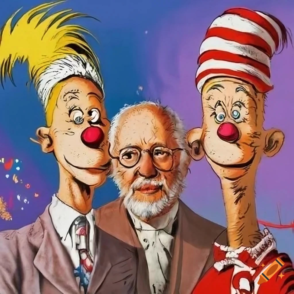 Colorful humorous book illustration in the style of dr. seuss, anton ...