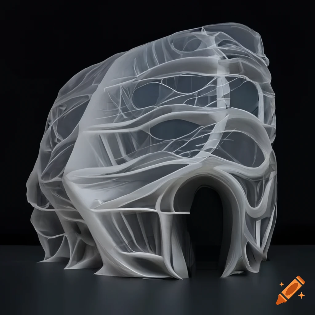 Sculptural building made from recycled plastic bags