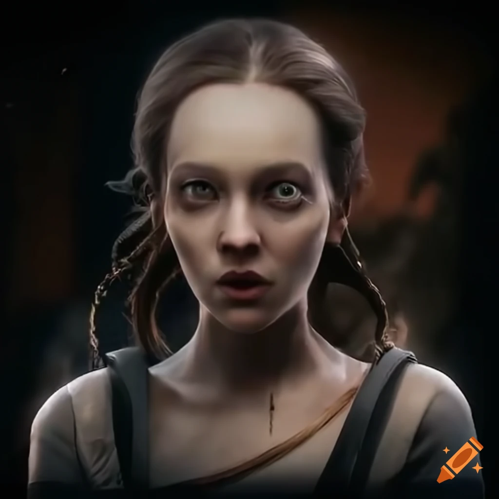 Fantasy character in a film with special effects on Craiyon