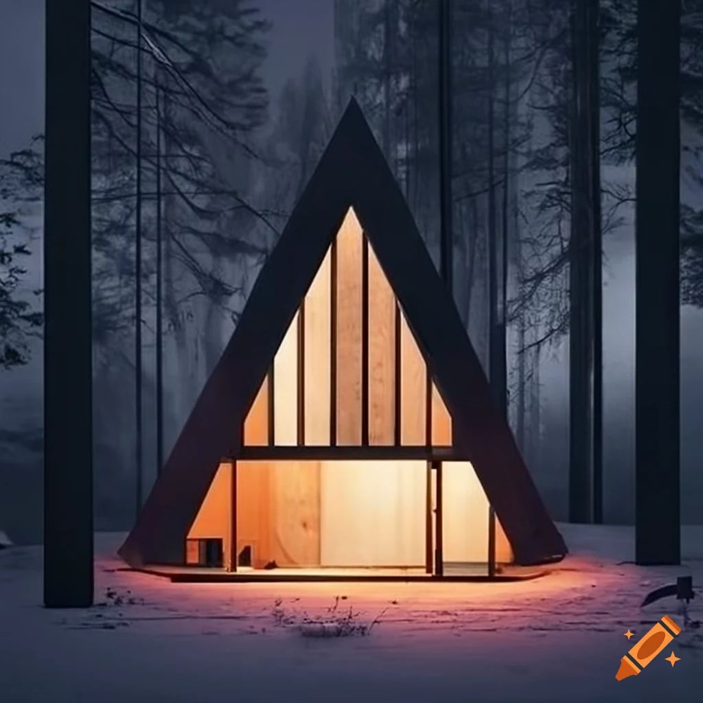 Scandinavian minimalist tower cabin architecture on Craiyon