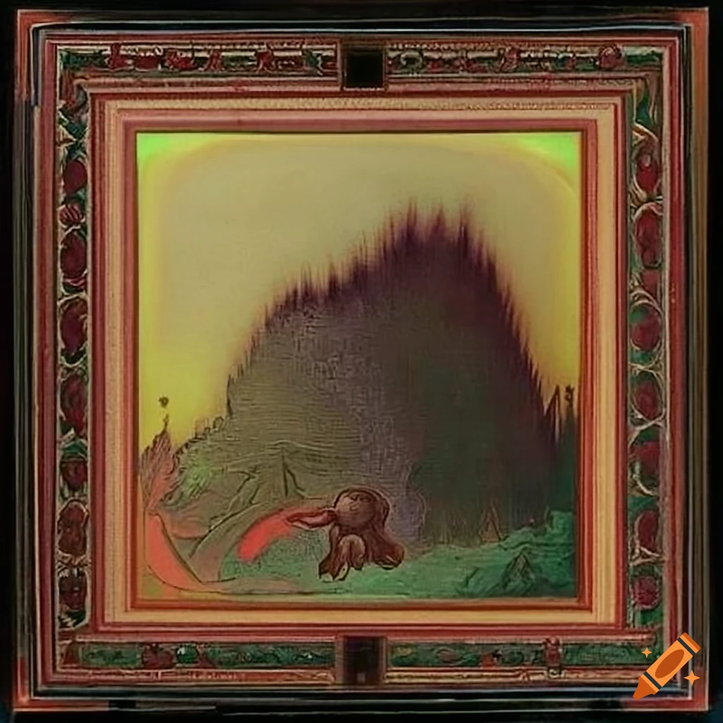 Colorful serigraph inspired by native salish art on Craiyon