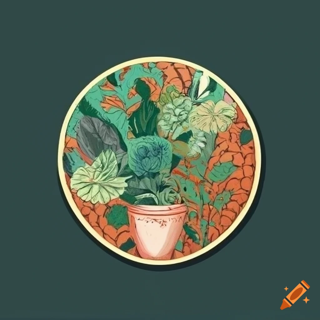 Retro botanical sticker for 'the botanist'
