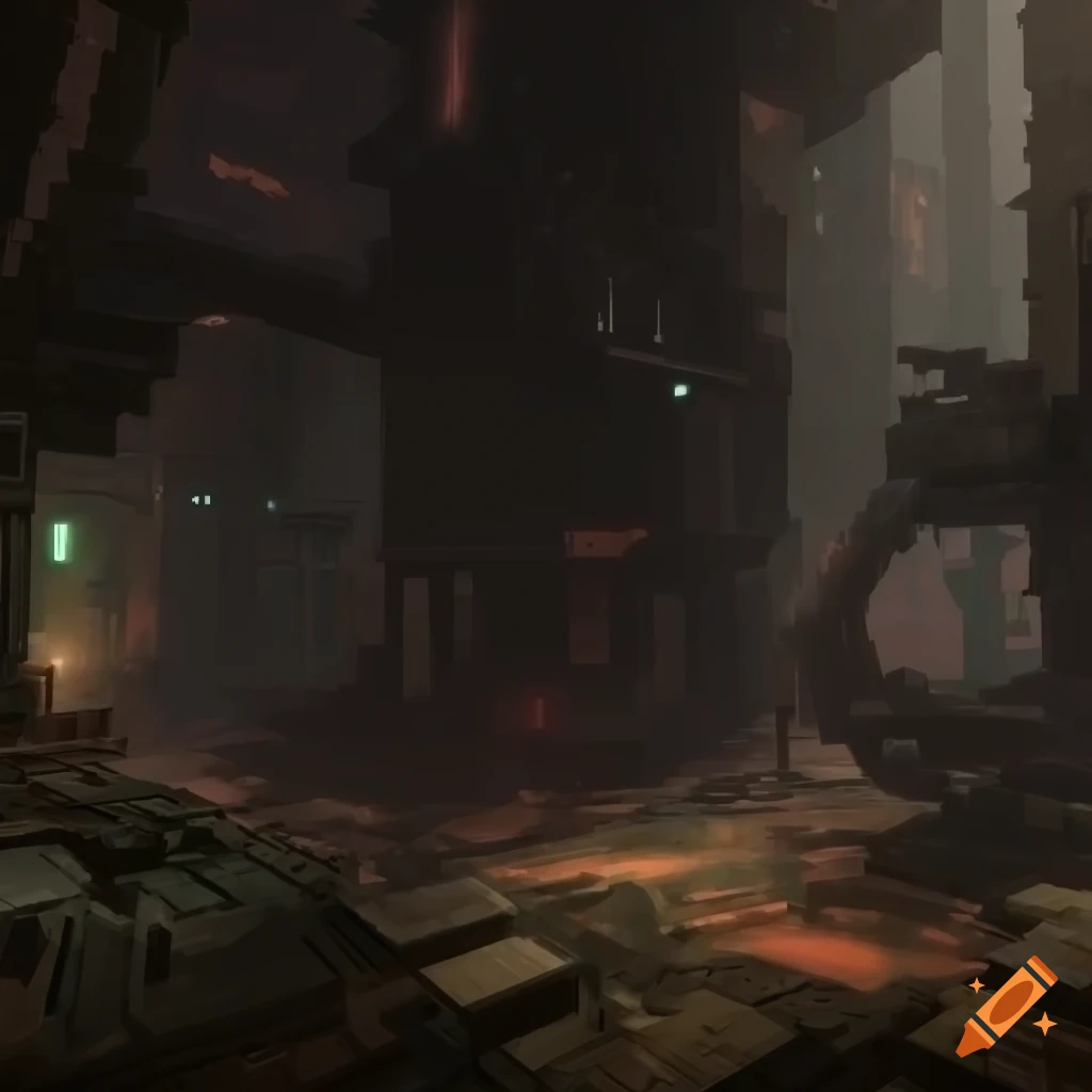 Detailed isometric concept art of sci-fi video game on Craiyon