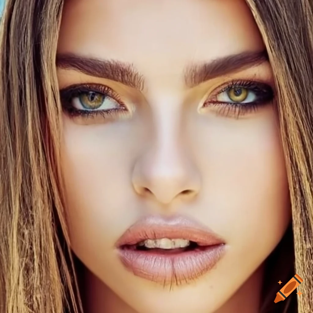 Close-up of a beautiful greek woman's eyes on Craiyon