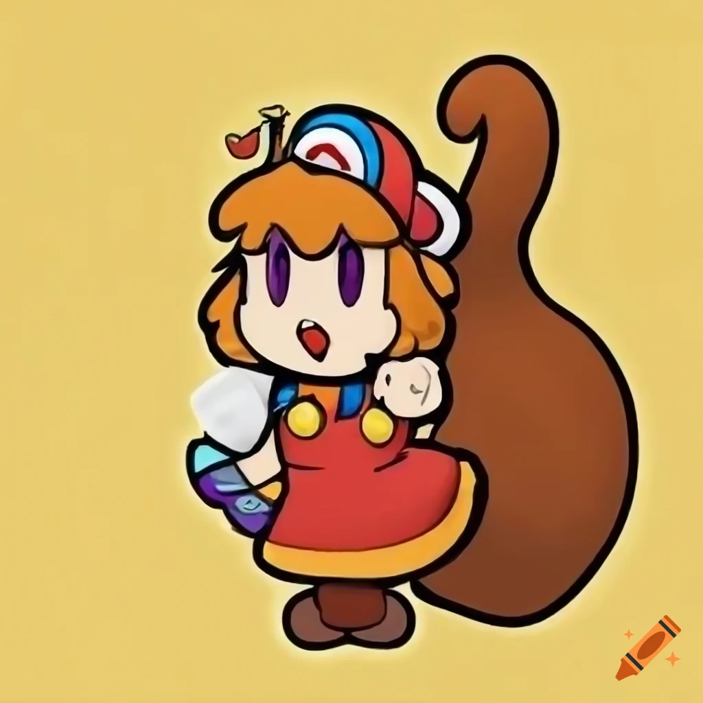 Artistic rendition of lady gaga in the style of paper mario on Craiyon