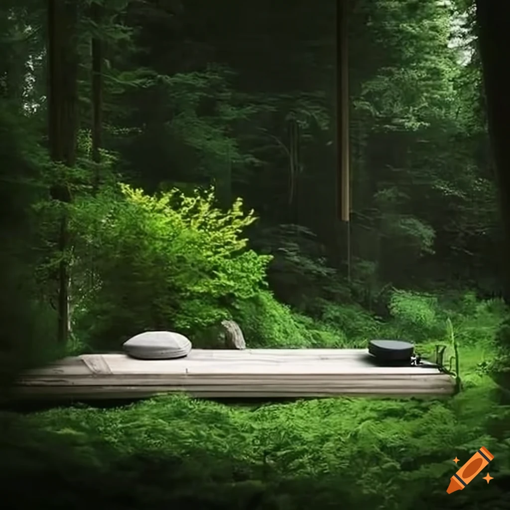 Minimalist zen garden in a cabin on Craiyon