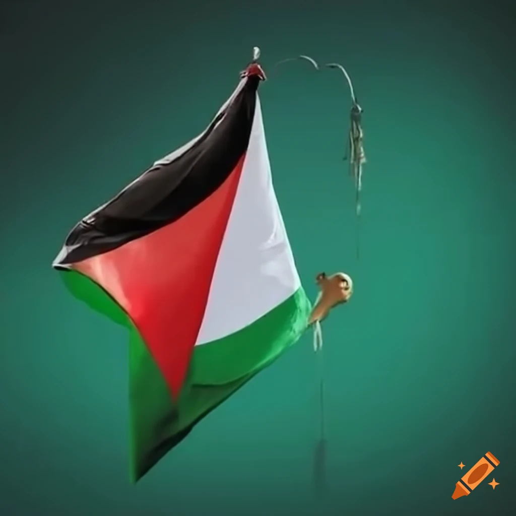 Kid holding a palestine flag in support of prayer for victory