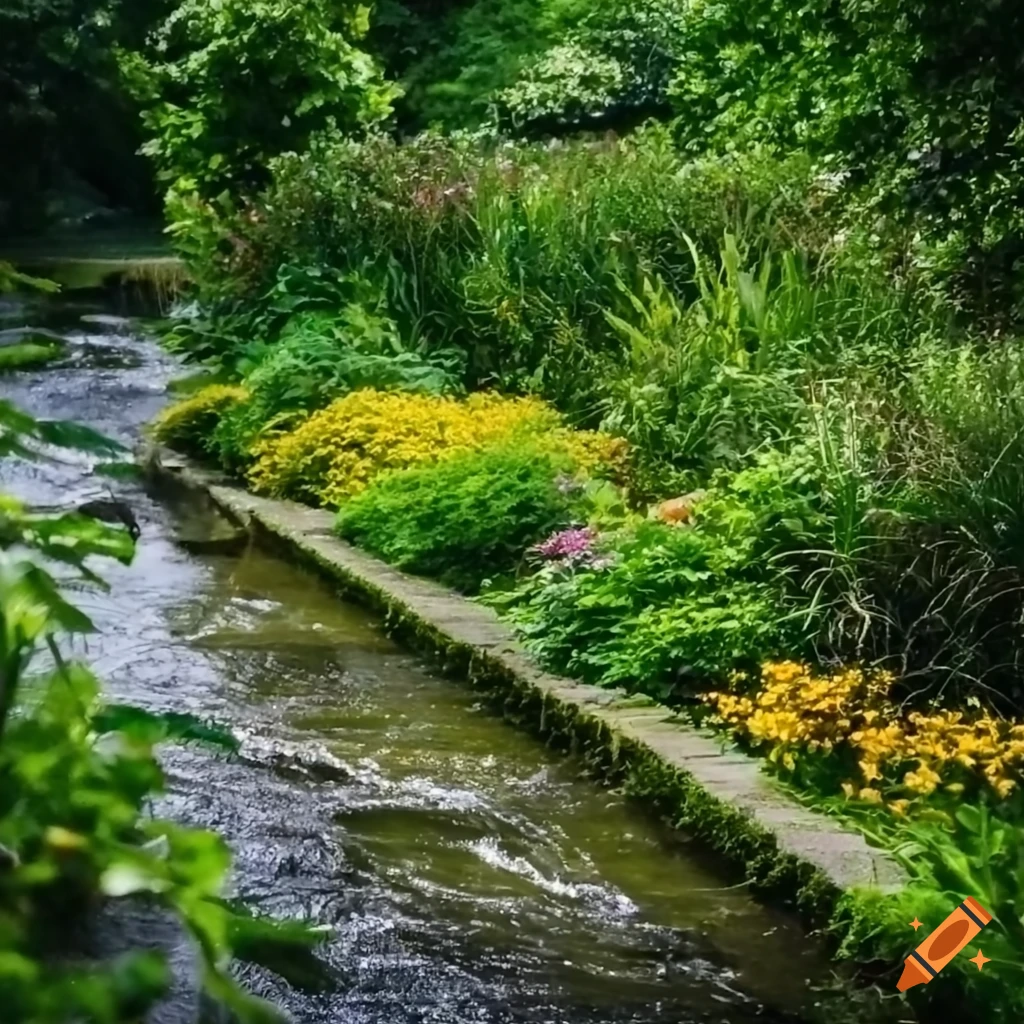 Zoo entrance adorned with pink flowers and trees on Craiyon