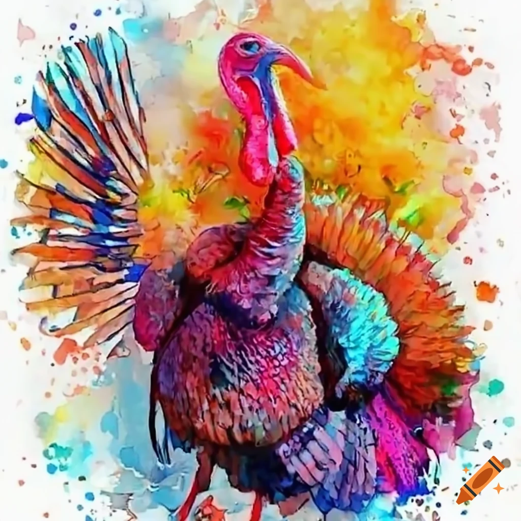 Funny turkey dancing to music on Craiyon