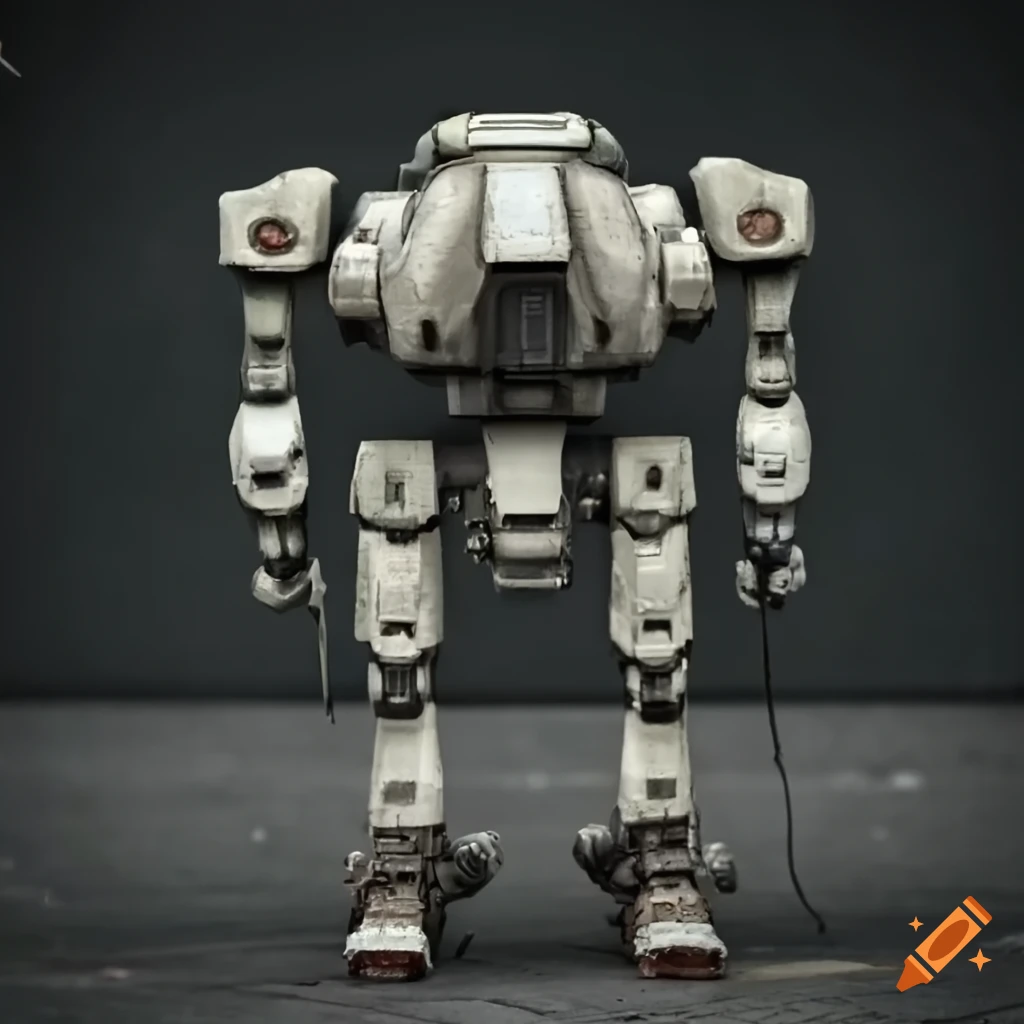 Image of a four-legged civilian mecha in a city on Craiyon