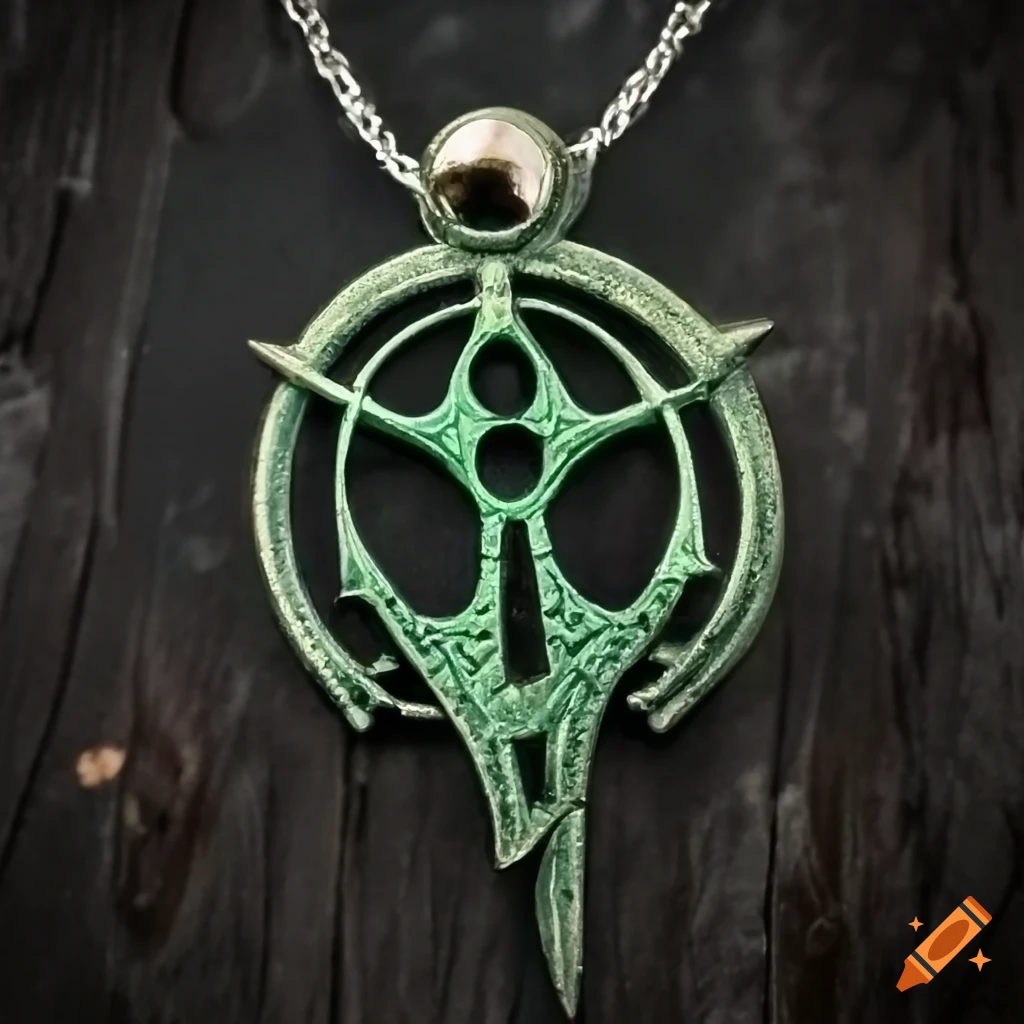 Necron logo inspired amulet on Craiyon