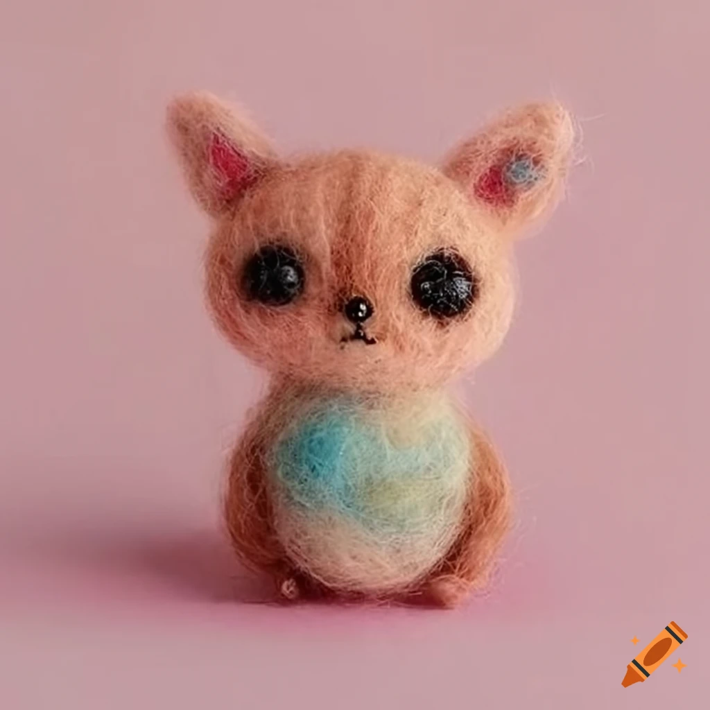Cute felted wool creatures on Craiyon