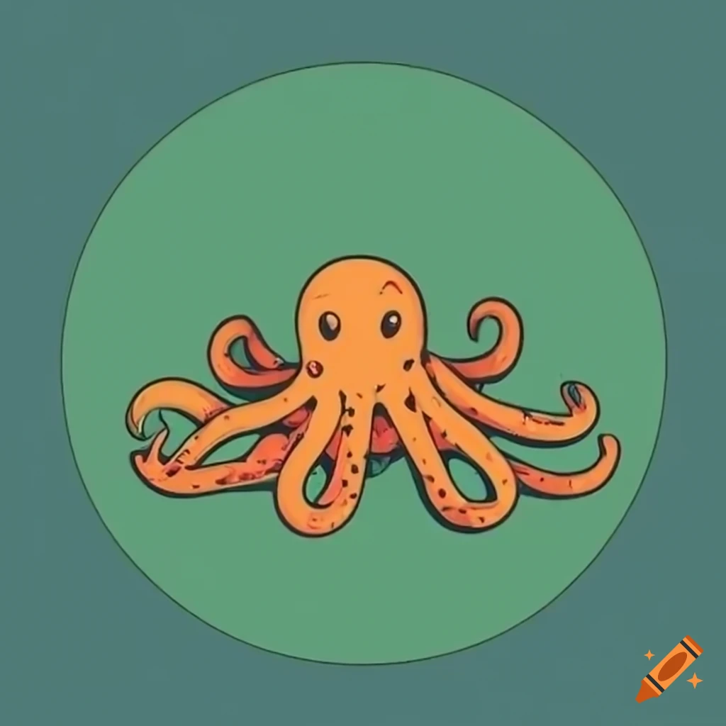 Minimalist dumbo octopus illustration on Craiyon