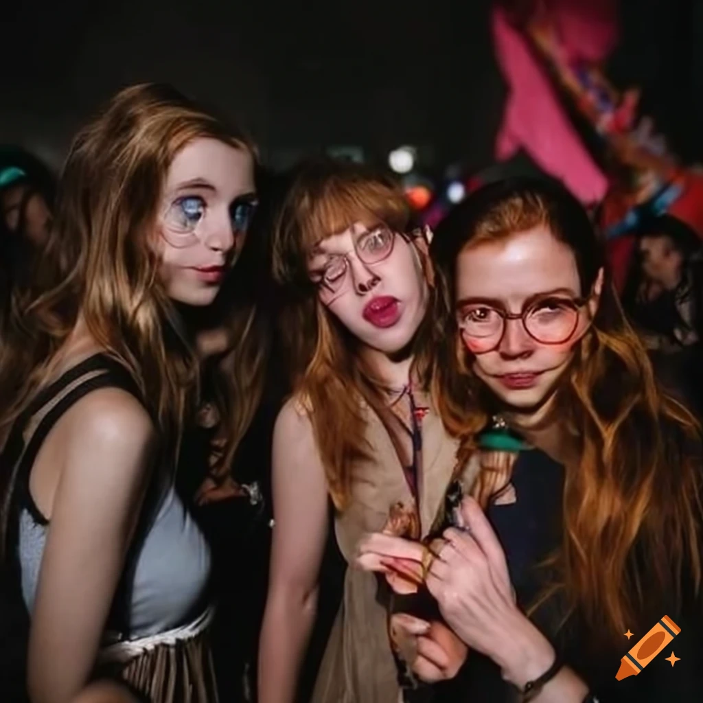Harry Potter at a rave party on Craiyon
