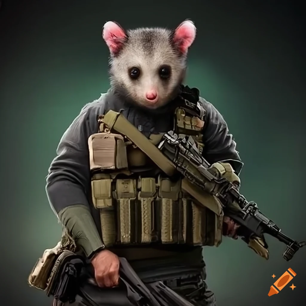 Image of tactical assault possums on Craiyon