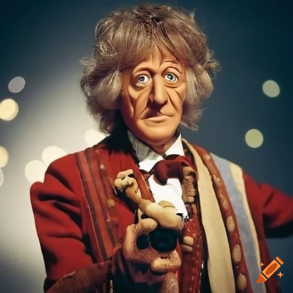 Doctor who tv studio set with puppets on Craiyon