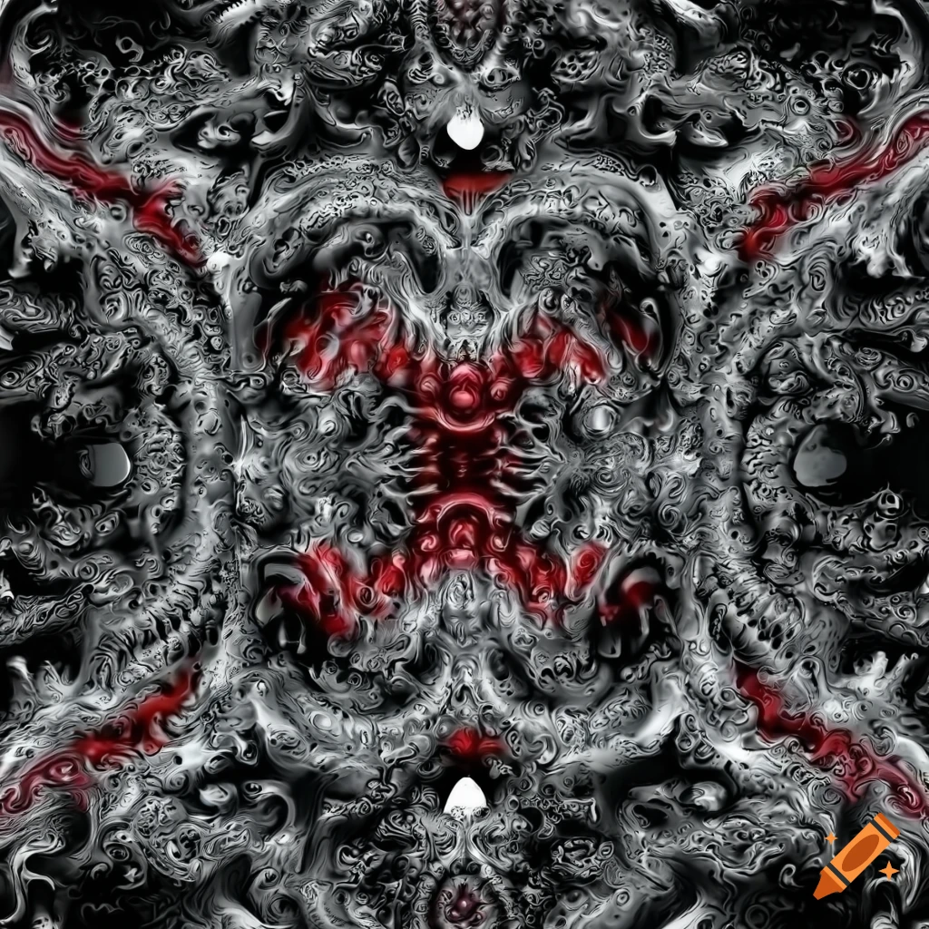 Seamless fractal pattern in hr giger style