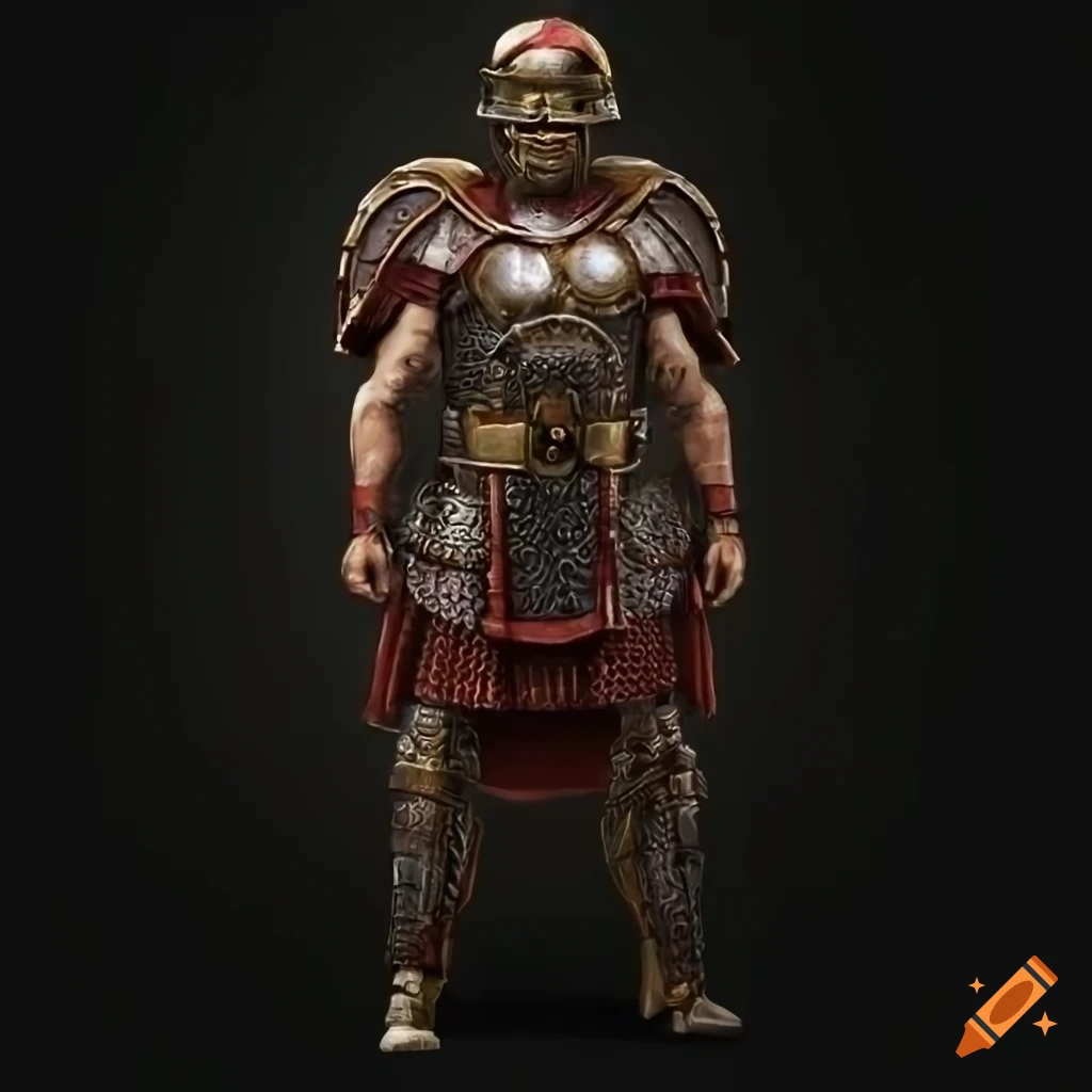 Sci-fi depiction of a roman centurion on Craiyon