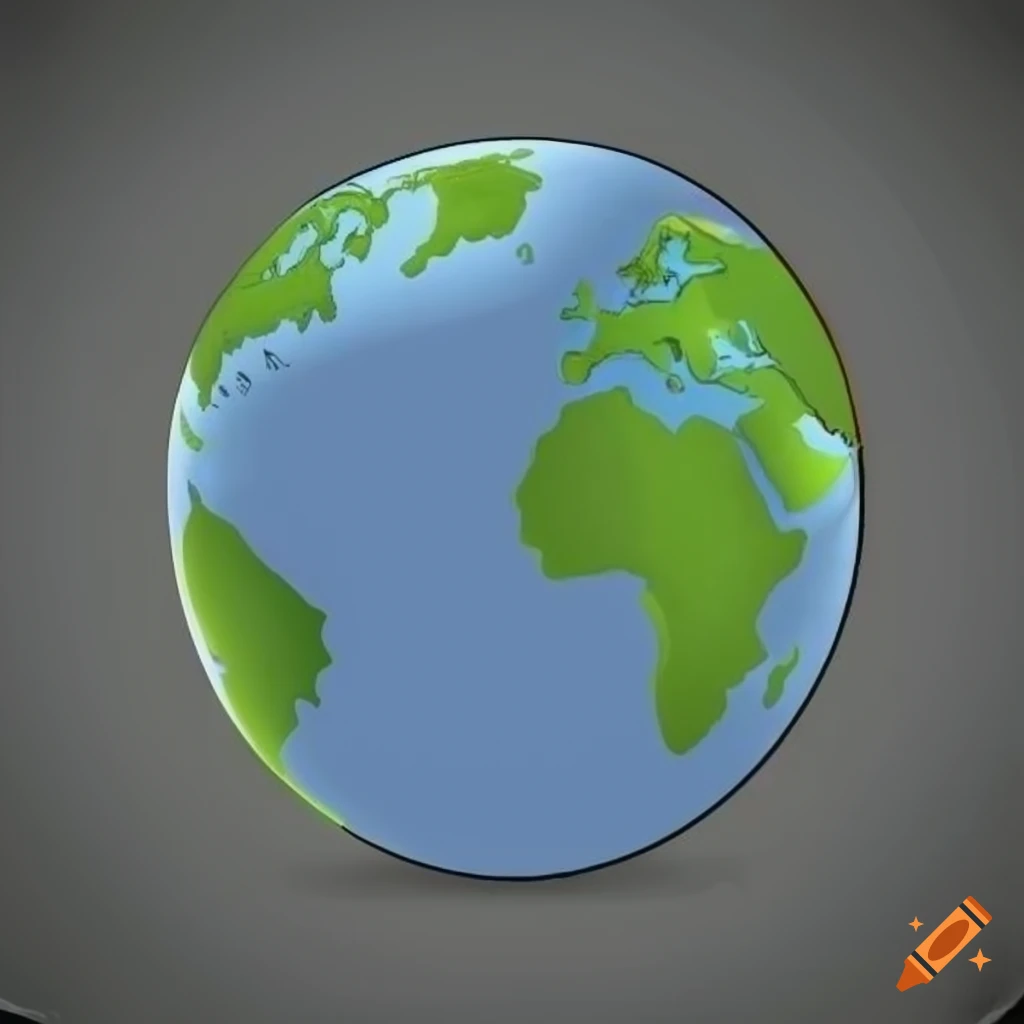 Minimalist illustration of the earth on Craiyon