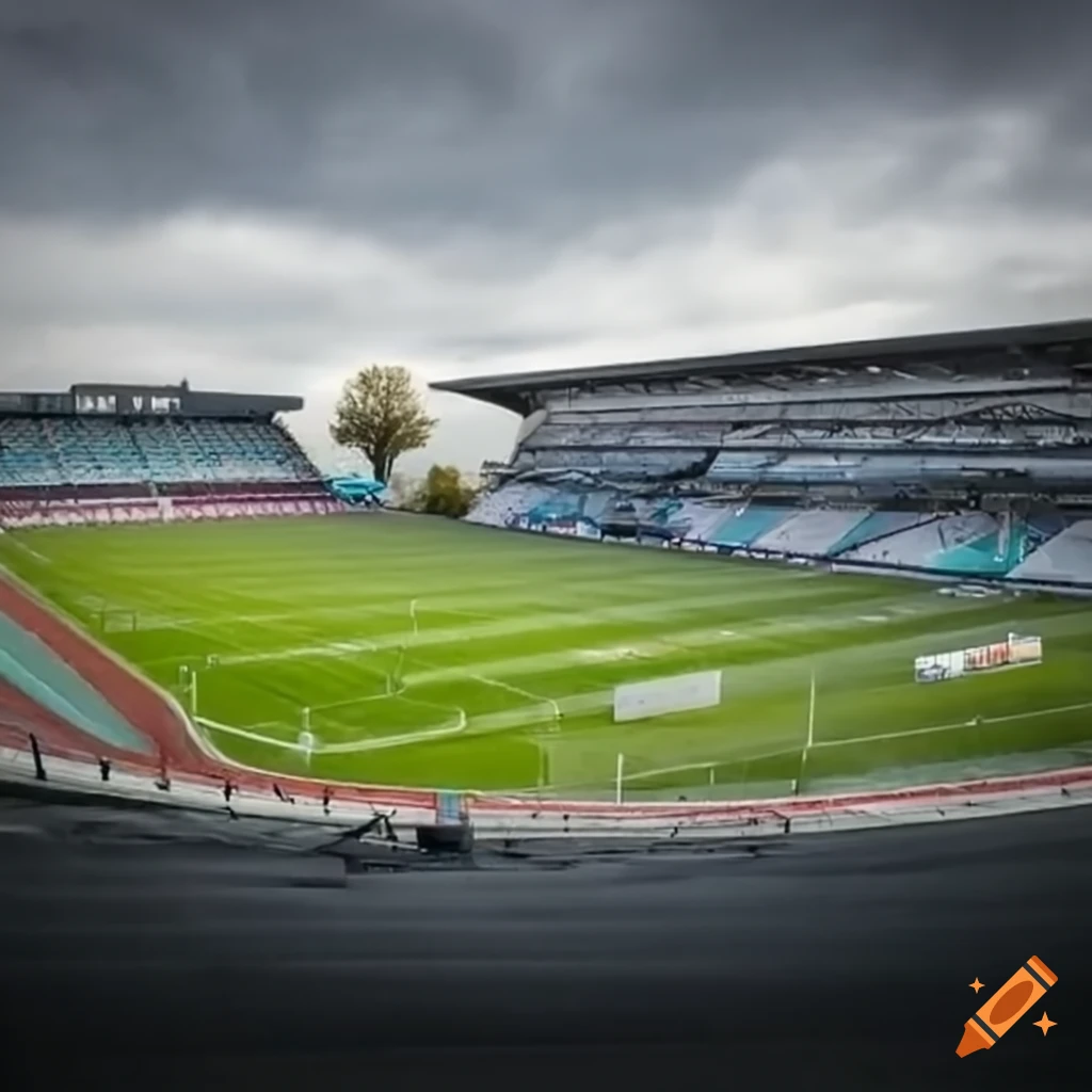 Football stadium in novozybkov on Craiyon