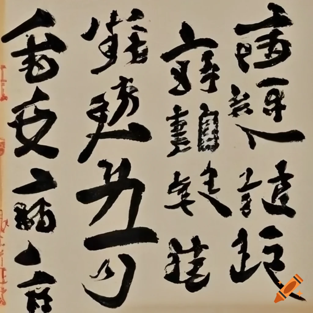 Japanese calligraphy artwork