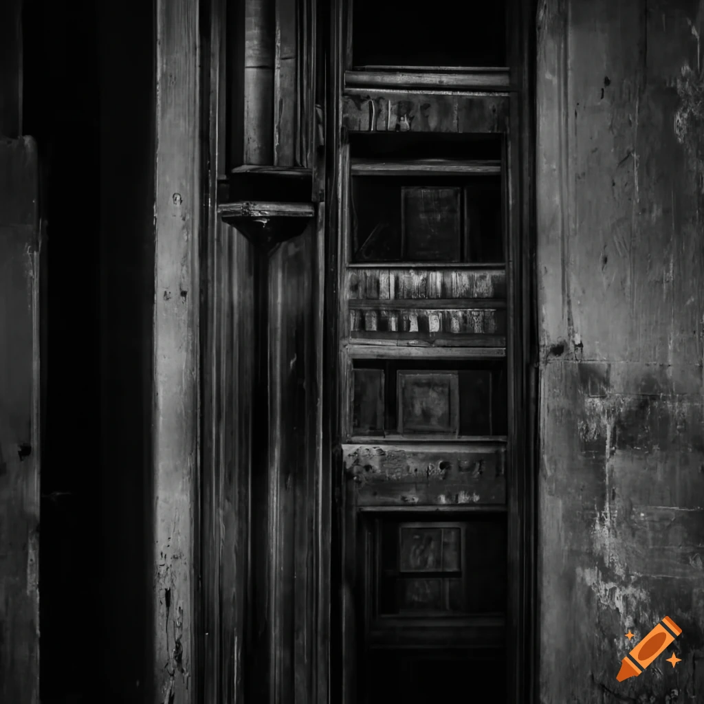 Elevator interior with a vintage and worn look on Craiyon