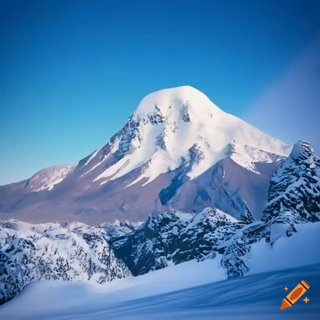 Snowy Mount Ebott on Craiyon