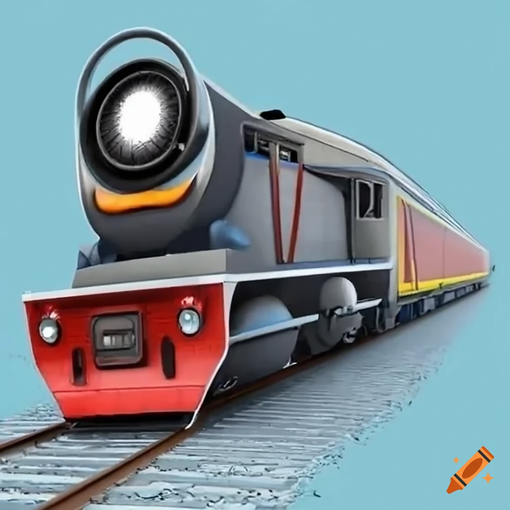 Flying train on Craiyon