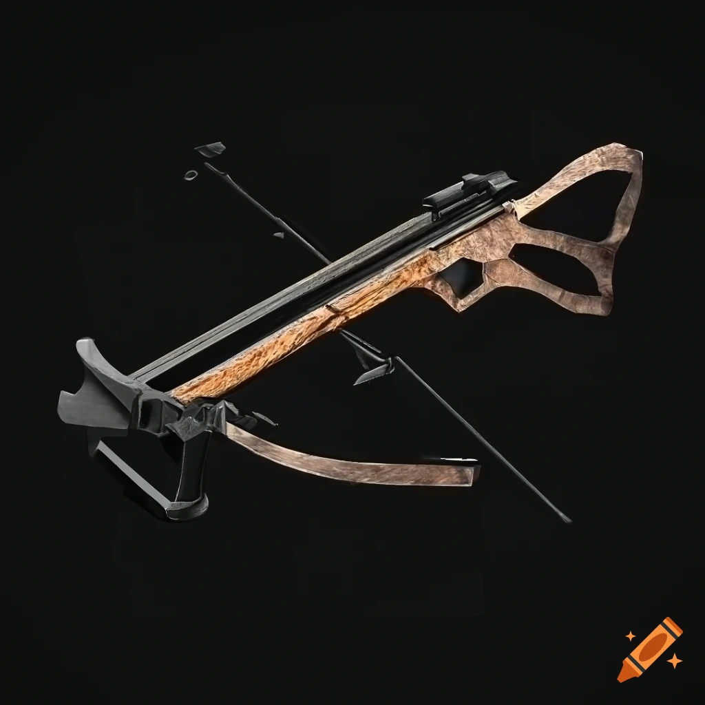 Minimalistic realistic crossbow on Craiyon