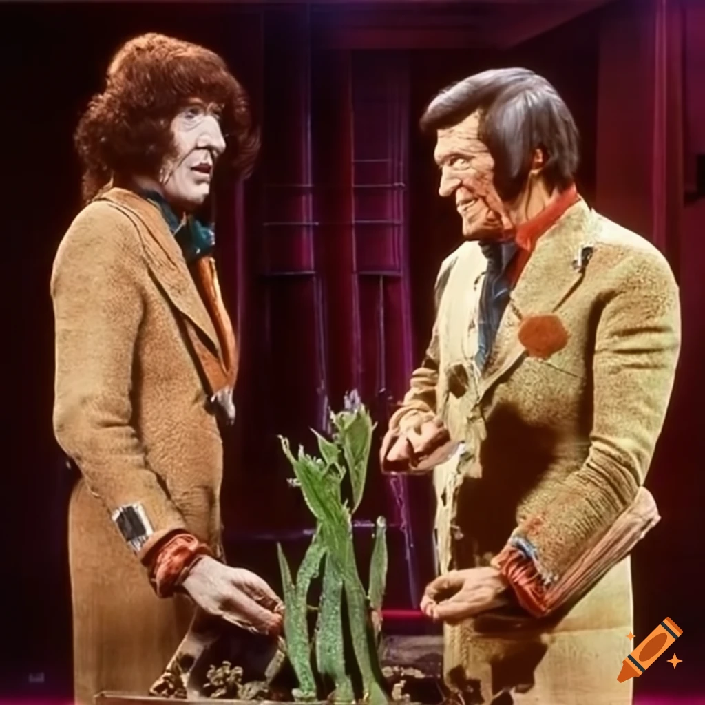Set of plants in 1971 Doctor Who episode 'Seeds of Doom' on Craiyon