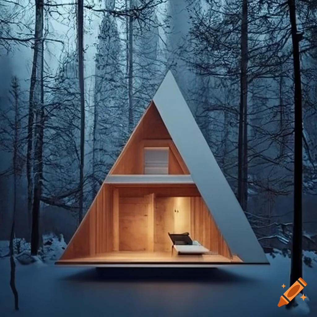 Nordic tower cabin architecture design on Craiyon