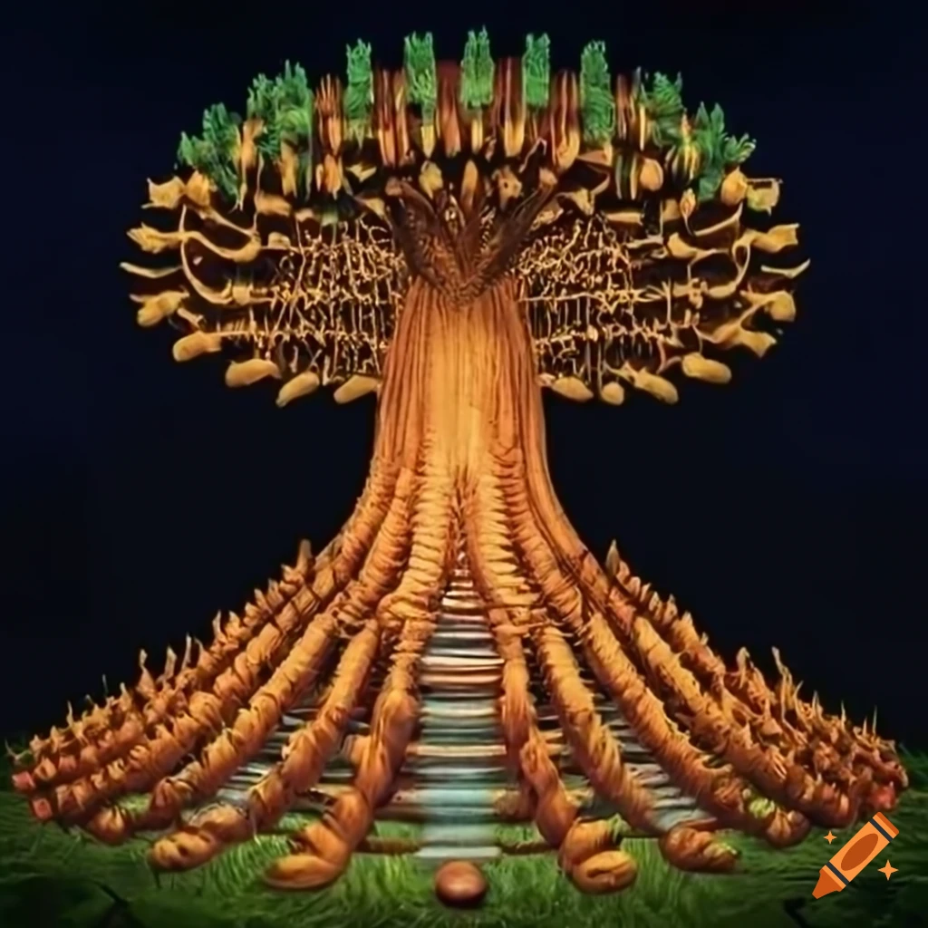 The Singing Ringing Tree sculpture on Craiyon