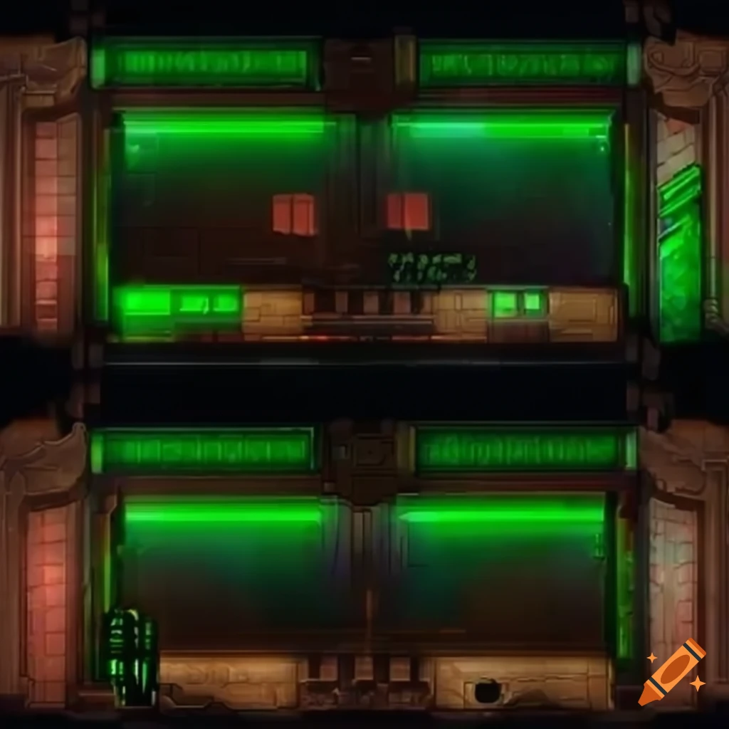 Realistic 2d background of a metroid zero mission game area entrance