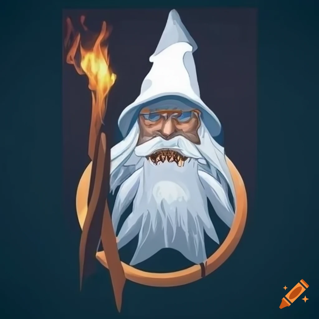 White wizard logo with a ring of fire