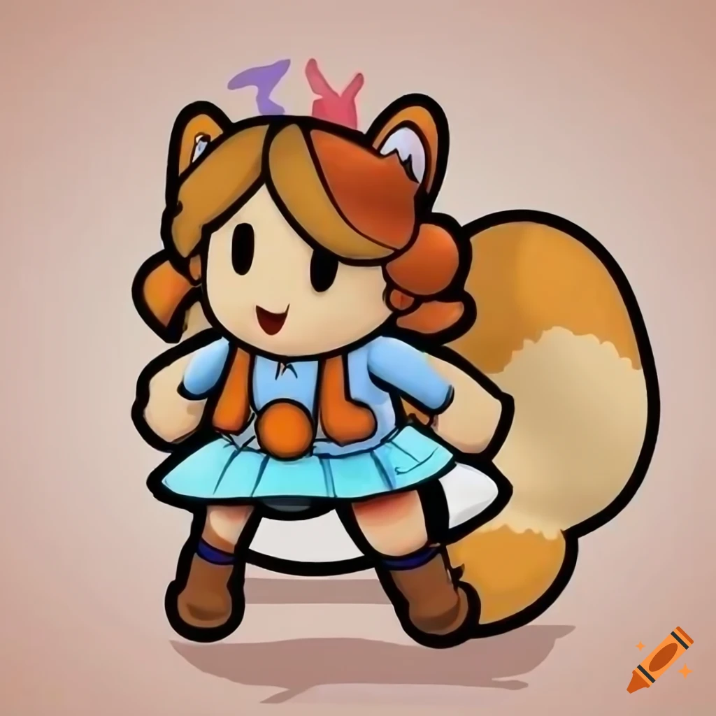 Luvbi character from super paper mario in 3d on Craiyon