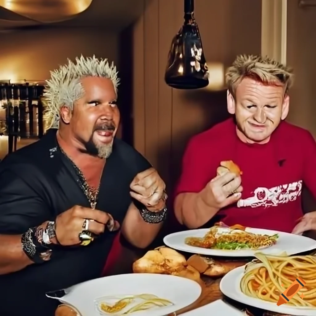 Celebrities eating spaghetti on Craiyon