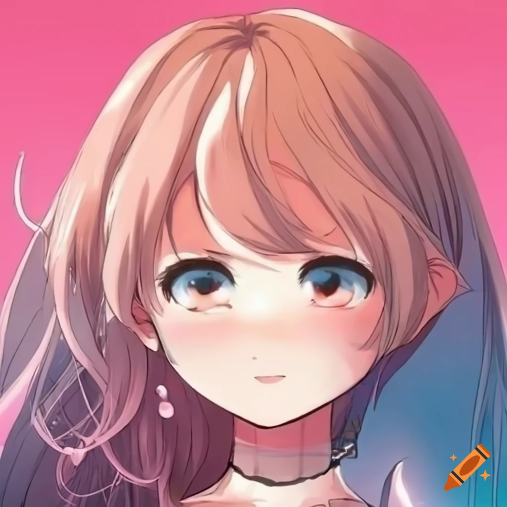Illustration of a confident anime girl on Craiyon