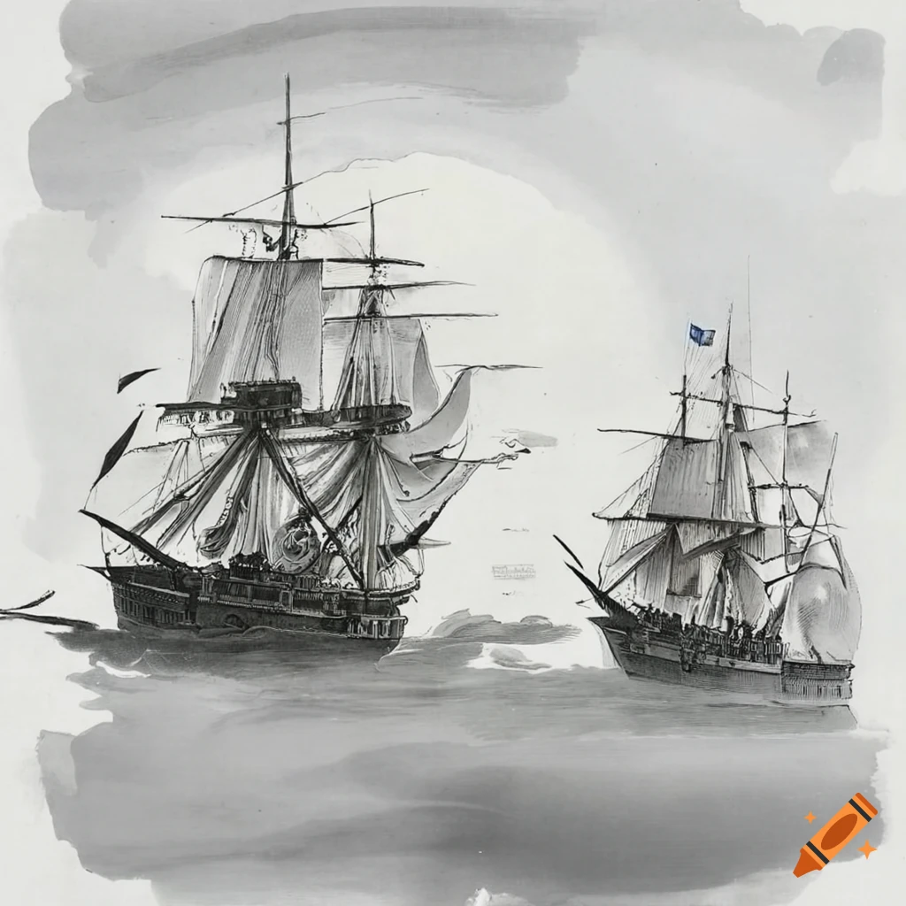 Naval Battle images created on Craiyon