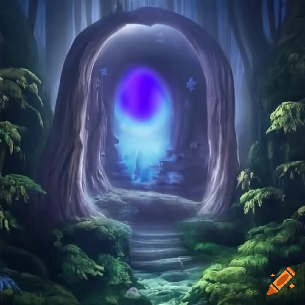 Image of a mystical forest with a magic portal